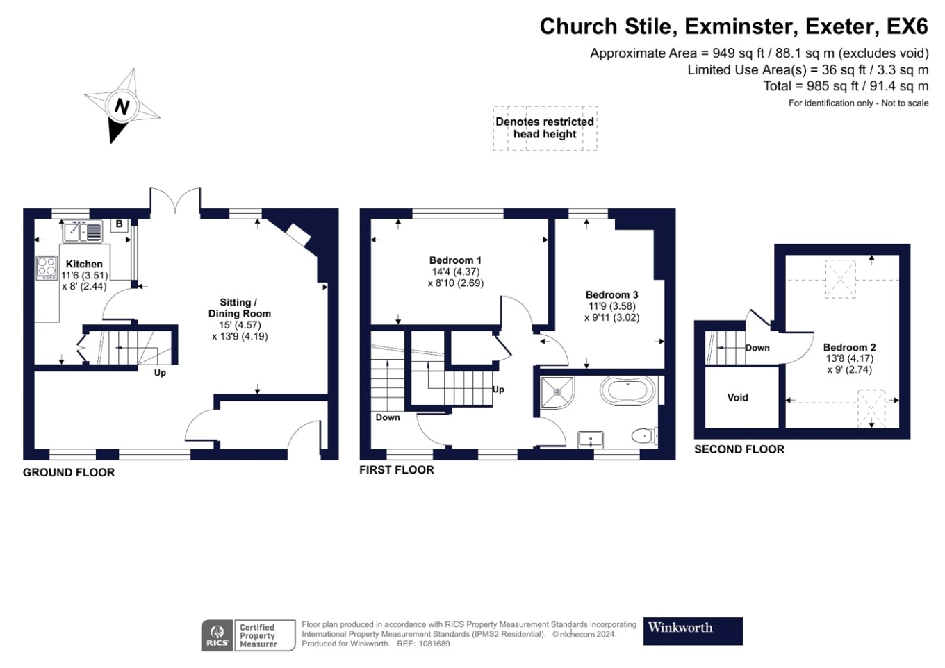3 bedroom property for sale in Church Stile, Exminster, Exeter, Devon ...