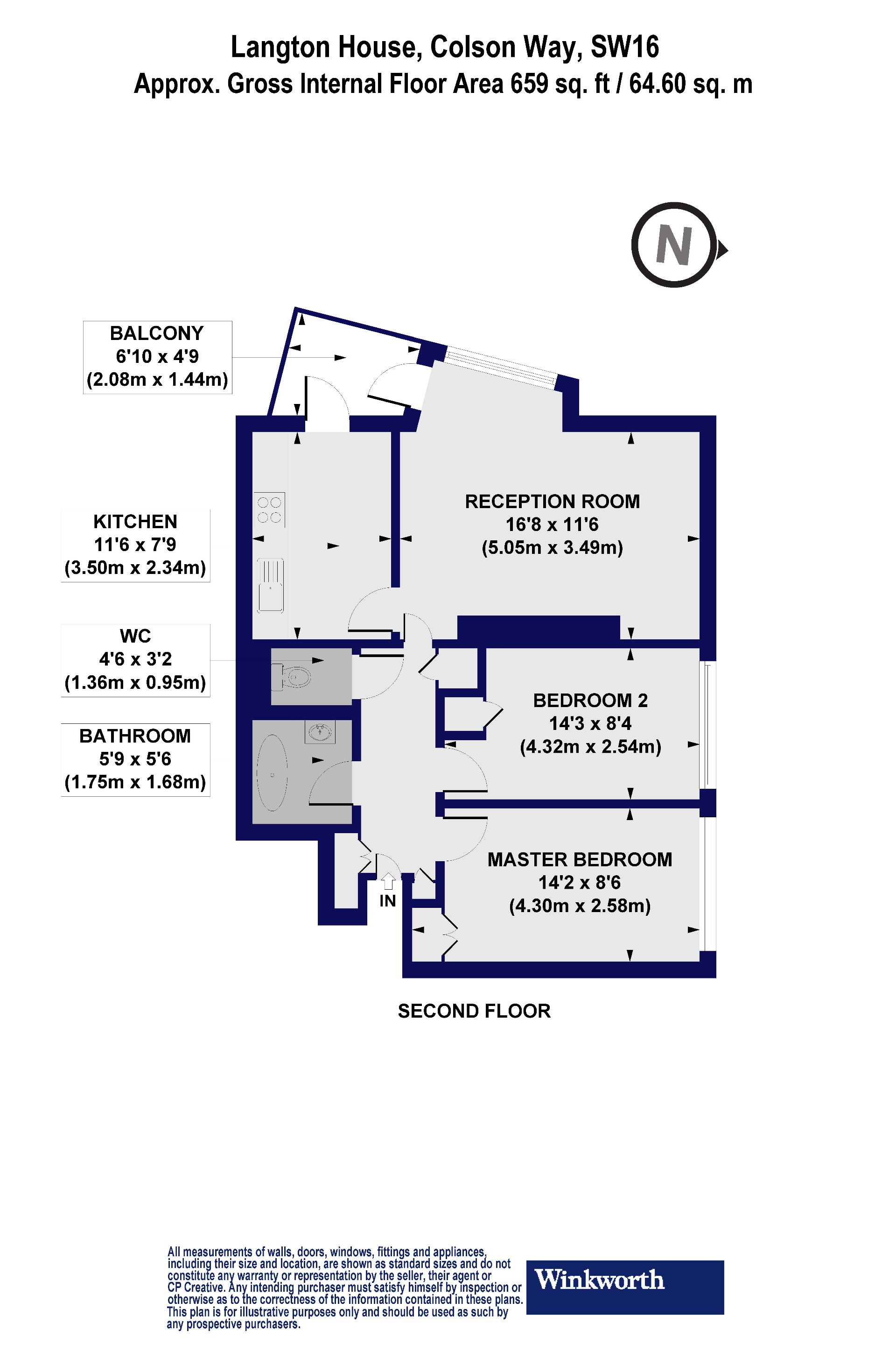 2 bedroom property for sale in Colson Way, London, SW16 (Ref TOO230170 ...
