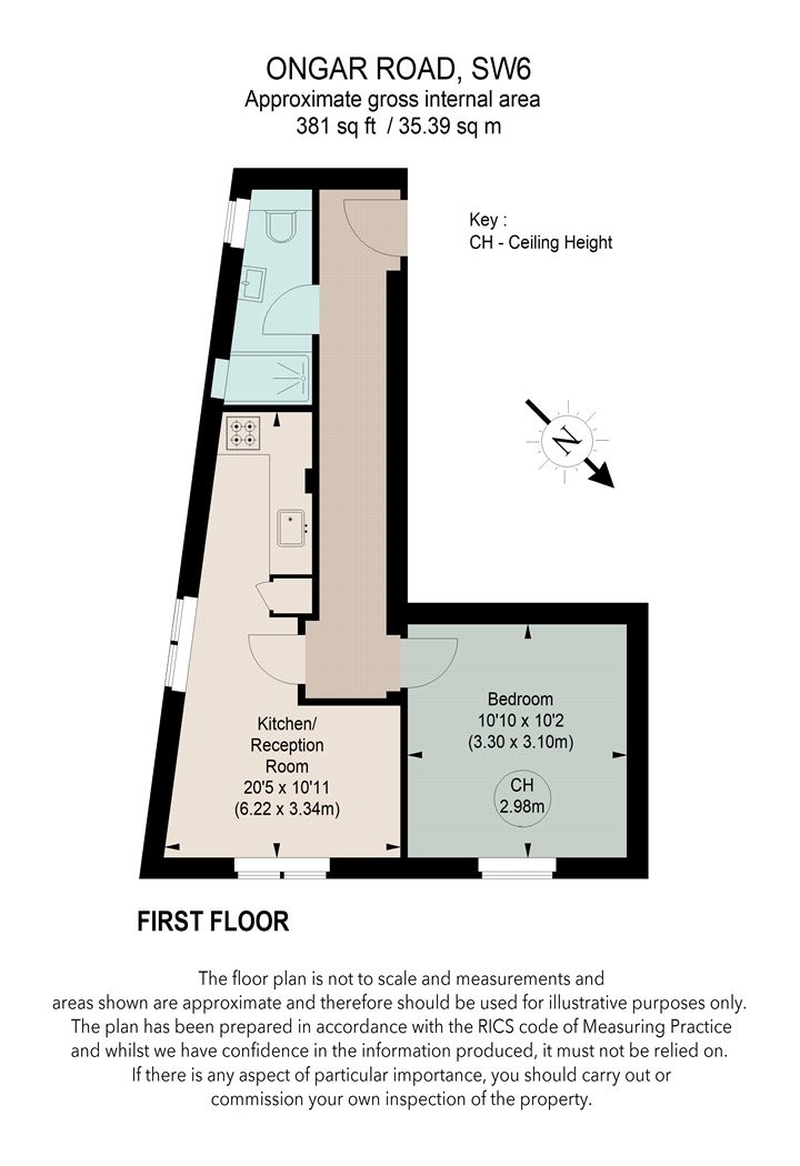 1 bedroom property to rent in Ongar Road, London, SW6 (Ref FUP250333 ...